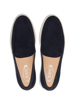 TOD'S Suede Espadrille Loafers - Blue