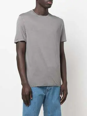 Fedeli Short-sleeved Cotton T-shirt - Grey