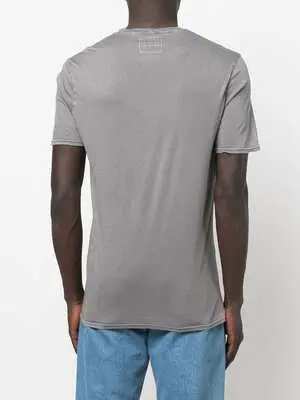 Fedeli Short-sleeved Cotton T-shirt - Grey