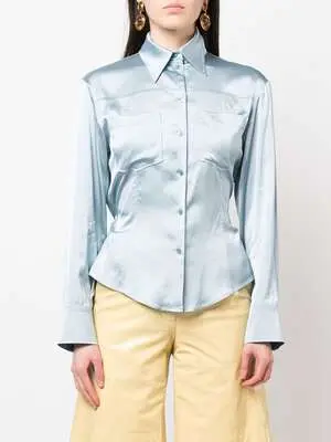 Jacquemus La Chemise Metalo Shirt - Blue
