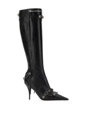 Balenciaga 90mm Cagole Leather Boots