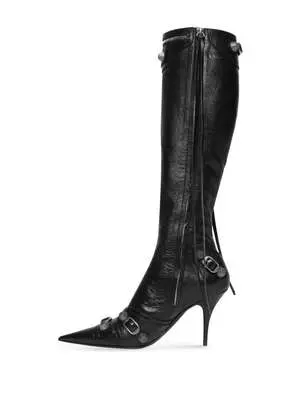 Balenciaga 90mm Cagole Leather Boots