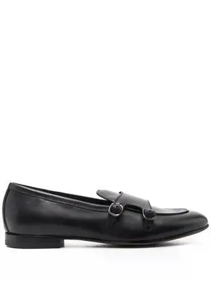 SCAROSSO Virginia Leather Loafers - Black