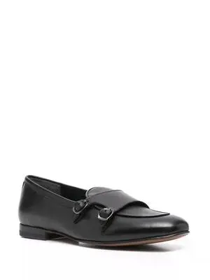 SCAROSSO Virginia Leather Loafers - Black