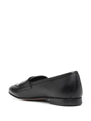 SCAROSSO Virginia Leather Loafers - Black