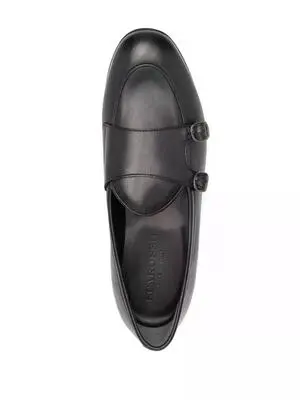 SCAROSSO Virginia Leather Loafers - Black