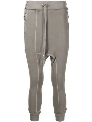 Boris Bidjan Saberi Cropped Drop-crotch Track Pants