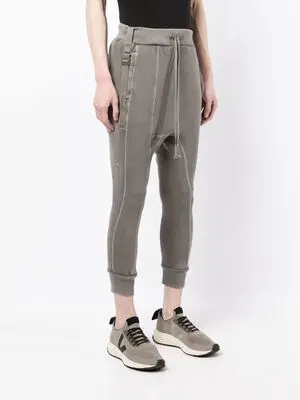 Boris Bidjan Saberi Cropped Drop-crotch Track Pants