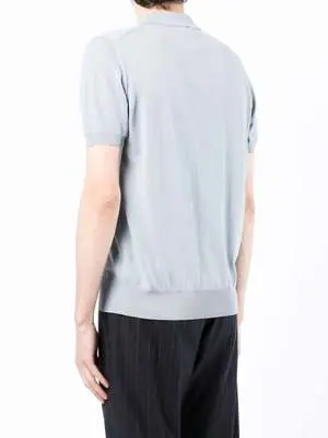 Canali Short-sleeved Polo Shirt - Blue