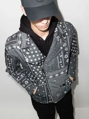 NEIGHBORHOOD Bandana-print Biker Jacket
