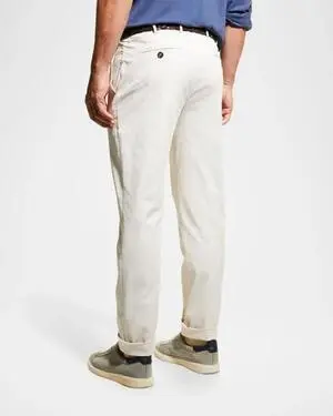 Brunello Cucinelli Apos;s American Pima Italian-fit Chino Trousers - Beige