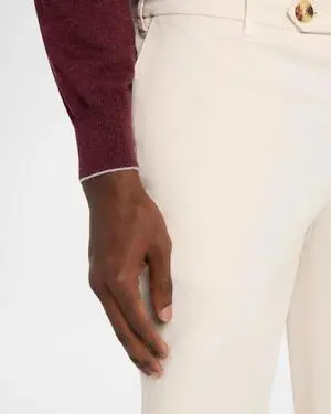 Brunello Cucinelli Apos;s American Pima Italian-fit Chino Trousers - Off