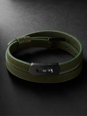 Messika My Move Diamond And Leather Bracelet - Green
