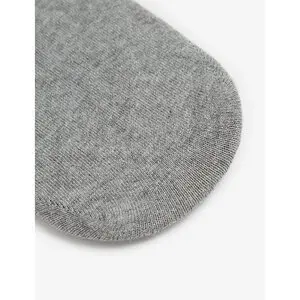 Falke Step Anti-slip Cotton-blend Invisible Socks - Light Greymel.