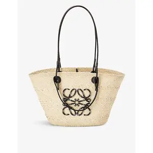 Loewe Anagram Palm-woven And Leather Tote Bag