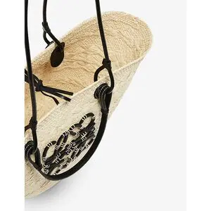 Loewe Anagram Palm-woven And Leather Tote Bag