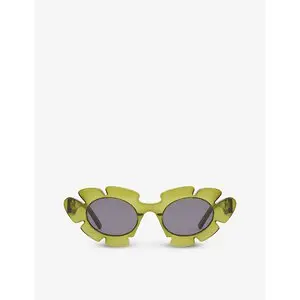 Loewe X Paula's Ibiza Flower-shaped Sunglasses - Cactus Green