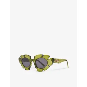 Loewe X Paula's Ibiza Flower-shaped Sunglasses - Cactus Green