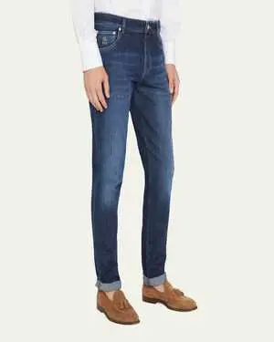 Brunello Cucinelli 5-pocket Denim Jeans - Dark Wash Denim