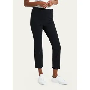 Theory Treeca Precision Ponte Cropped Pants - Black