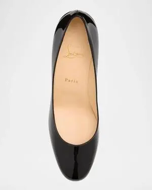 CHRISTIAN LOUBOUTIN 85mm Miss Sab Patent Pumps - Black