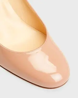 CHRISTIAN LOUBOUTIN 85mm Miss Sab Patent Pumps - Blush