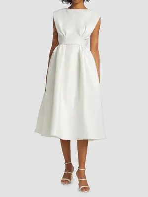 Amsale Mikado A-line Midi-dress