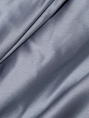 Amsale Draped Satin Pencil Midi-dress - Slate