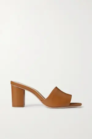 PORTE & PAIRE Leather Mules Brown