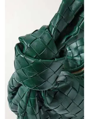 Bottega Veneta Jodie Knotted Intrecciato Leather Shoulder Bag Tan