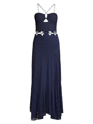 PatBO Women's La Mer Rope-Trim Beach Dress - Indigo  - Indigo