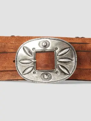 Ralph Lauren Casted Concho Leather Belt - Brown