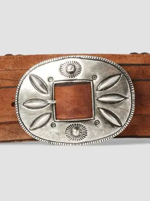 Ralph Lauren Casted Concho Leather Belt - Brown
