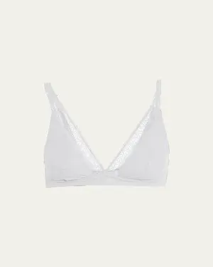 Simone Perele Eugenie Wireless Bralette W/ Lace Trim - White