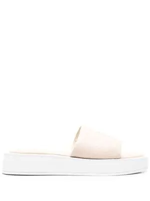 Calvin Klein Monogram-vamp Chunky Sole Slides