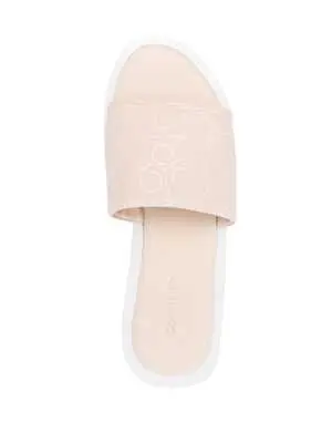 Calvin Klein Monogram-vamp Chunky Sole Slides