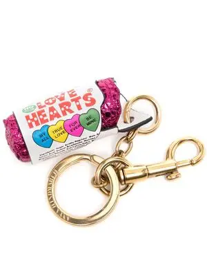 ANYA HINDMARCH Love Hearts Keyring - White