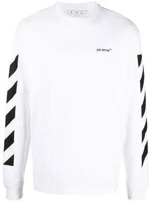 Off-White Logo-print Long-sleeve T-shirt - White