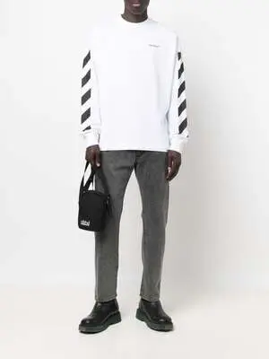 Off-White Logo-print Long-sleeve T-shirt - White