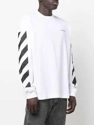 Off-White Logo-print Long-sleeve T-shirt - White