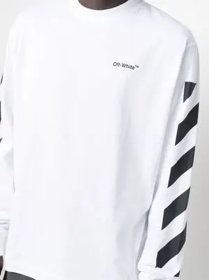 Off-White Logo-print Long-sleeve T-shirt - White