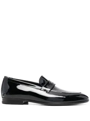 SCAROSSO Marzio Patent Leather Loafers - Black