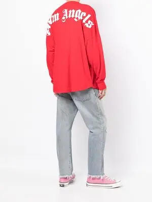 Palm Angels Logo-print Long-sleeve Top