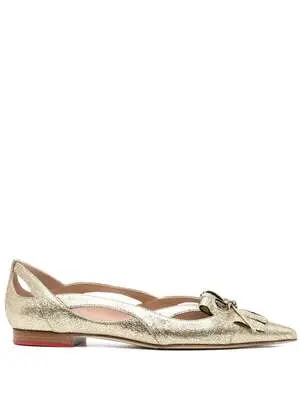 Scarosso Gold Tone Flats For Women