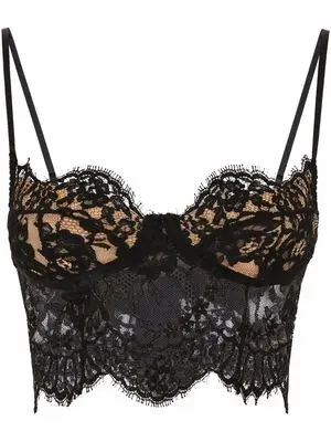 Dolce & Gabbana Lace Corset Top - Black