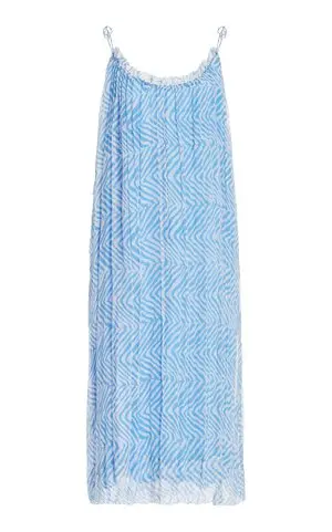 Cloe Cassandro Emily Printed Silk Midi Dress M