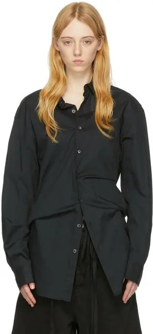 ANN DEMEULEMEESTER Ann Demeulemeester Black Cotton Shirt 099 Black