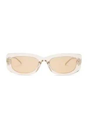 Prada Rectangle Sunglasses Gold,crystal Beige