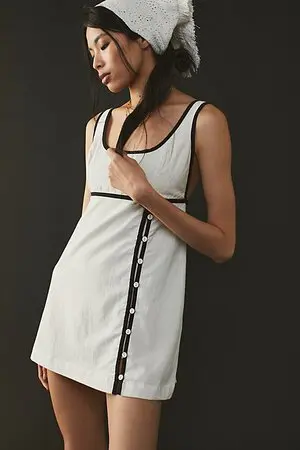 mini blazer dress white Elvira White Blazer Mini Dress for Graduations & Wedding Guests L