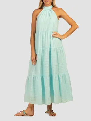 Trina Turk Sunglasses Gingham Maxi Dress